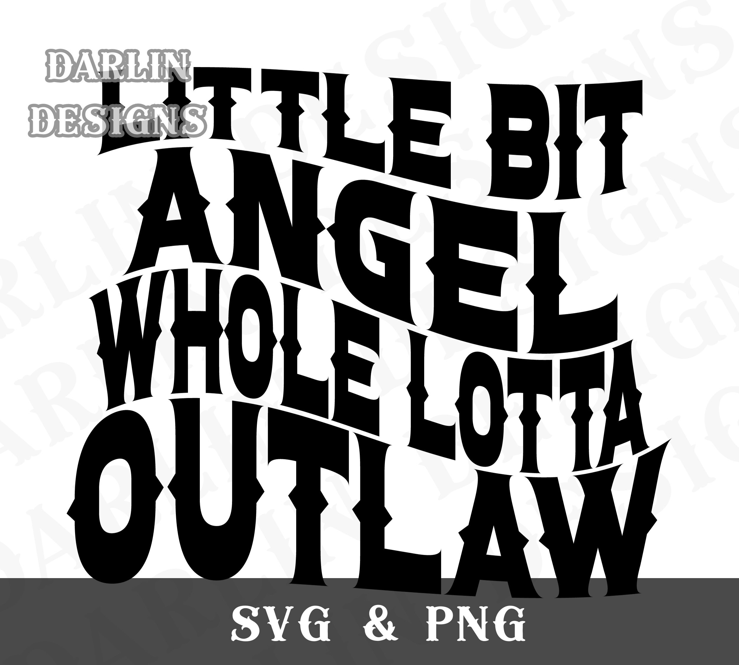 Cowgirls SVG PNG, Western Gothic Rodeo Svg, Angel Svg, Outlaw Svg ...