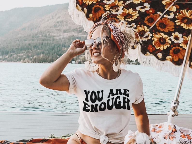 Inspirational Quote Svg, Groovy Svg, You Are Enough, Hippie Svg, Wavy Stacked Svg, You Matter ...