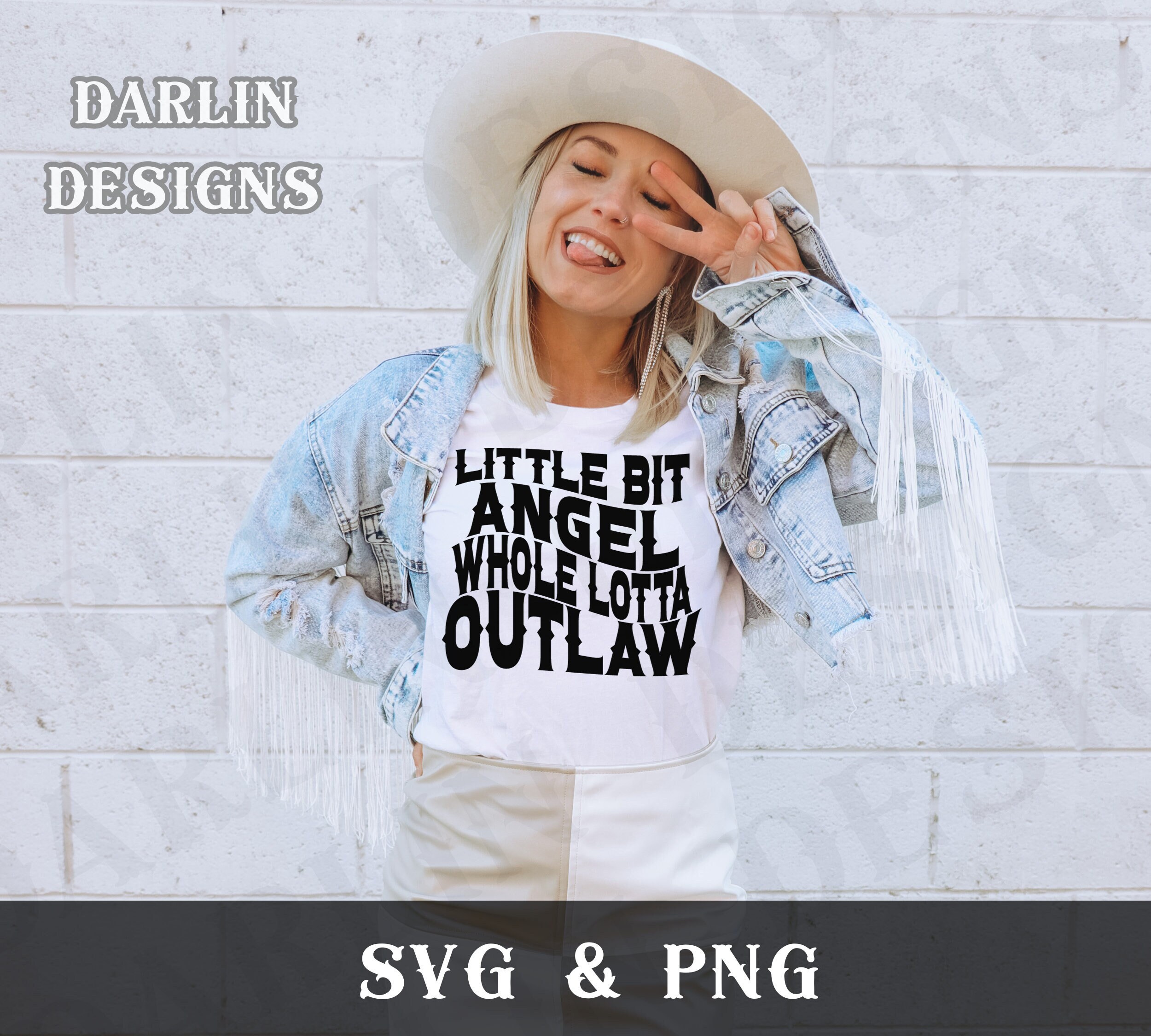 Cowgirls SVG PNG, Western Gothic Rodeo Svg, Angel Svg, Outlaw Svg ...