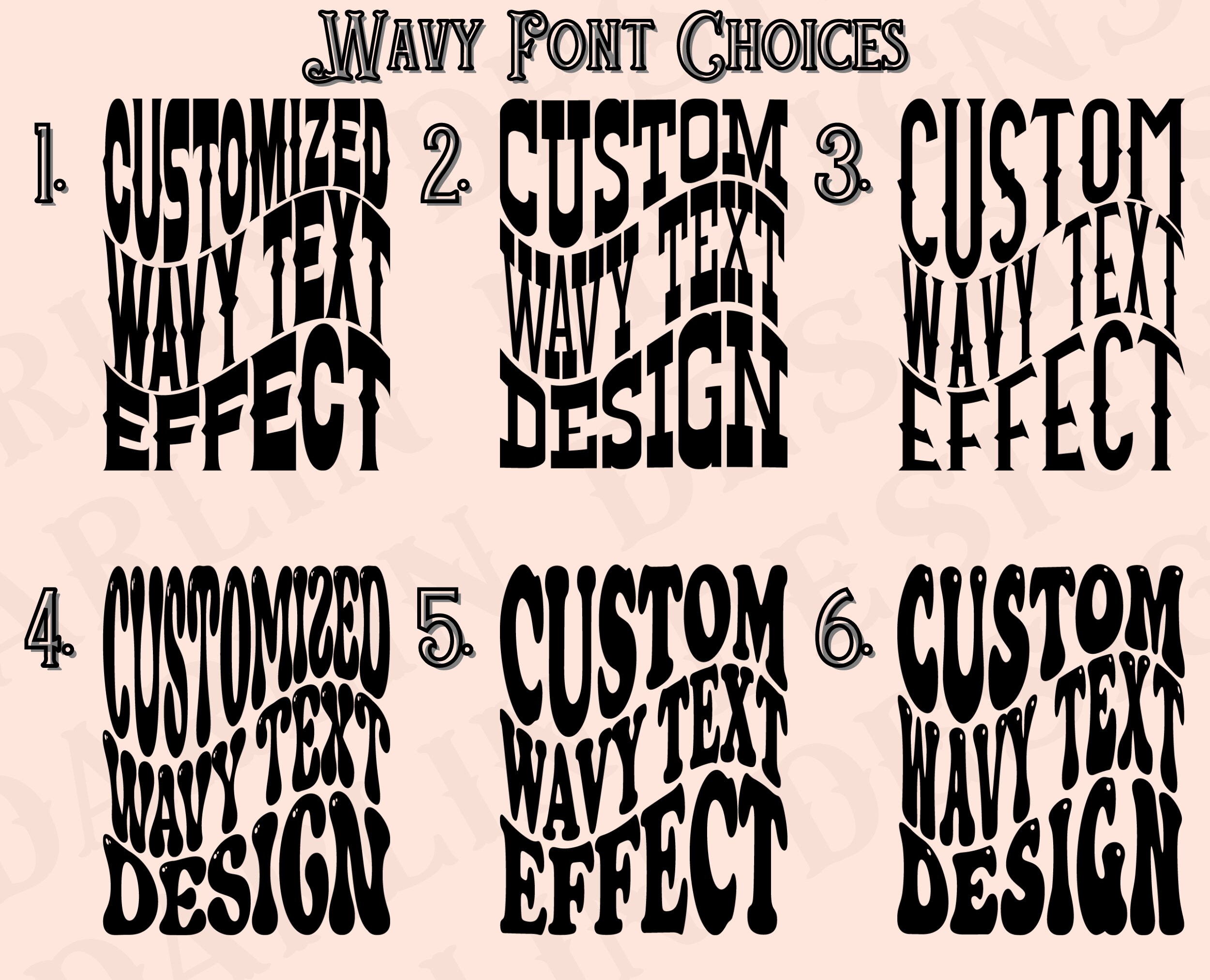Custom Wavy Text Svg Custom Graphic Design Service Custom Wavy Letters ...
