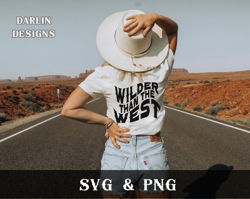 Rodeo SVG Más salvaje que el Oeste Svg Hippie Svg Cowboy Svg Sombrero ...