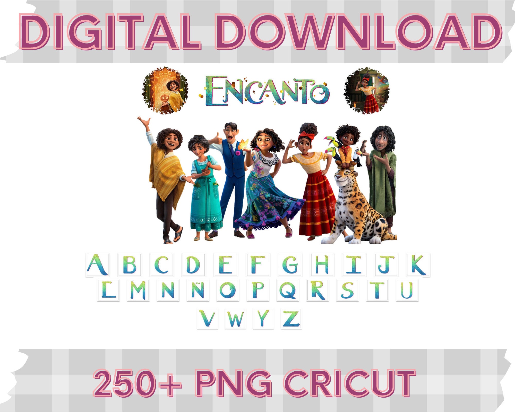 INSTANT DOWNLOAD Encanto Png Svg Alphabet Text Font Cricut - Etsy Nederland