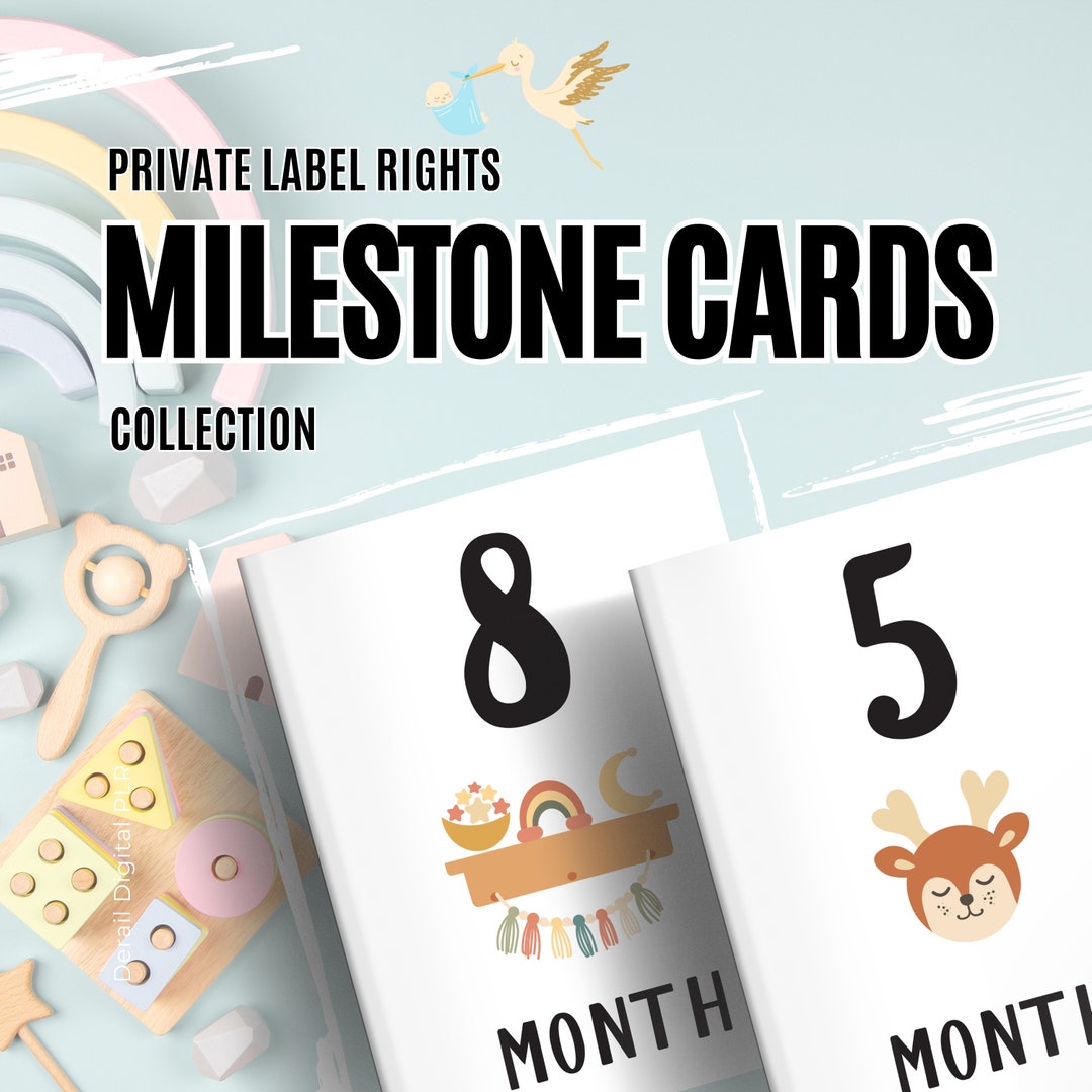 PLR Digital Printables Baby Milestone Cards Digital Products for Babies ...