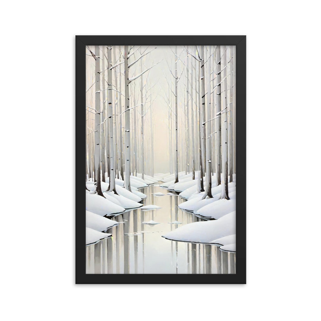 Framed 12x18 Minimalist Reflection Oil Painting Print Home Wall Decor ...