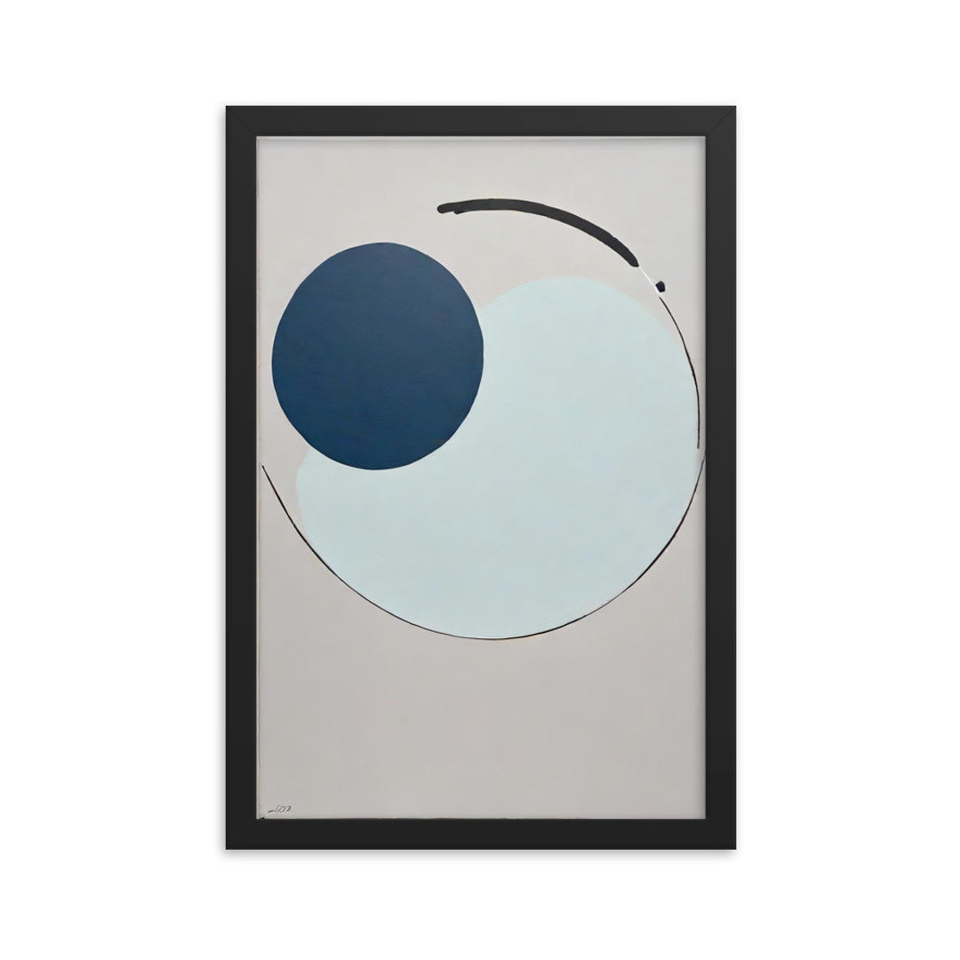 Framed 12x18 Minimalist Deathstar Oil Painting Print Home Wall Decor ...