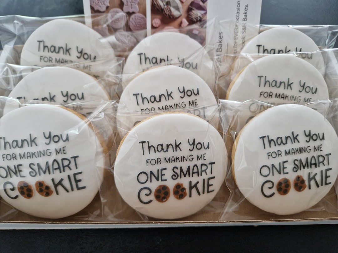 Teacher Gifts, One Smart Cookie, Teacher Cookies, Thank You Biscuits - Etsy