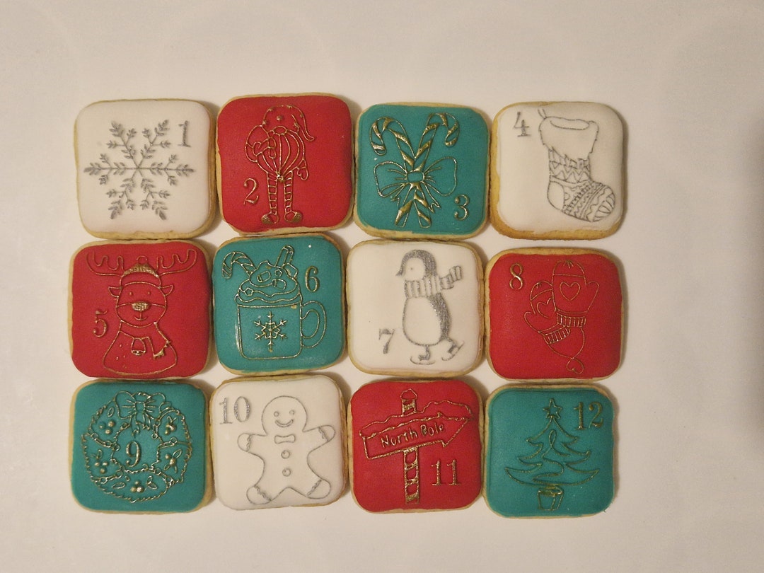 12 Days of Christmas, Advent Calendar Cookies, Open Door Box, Christmas ...
