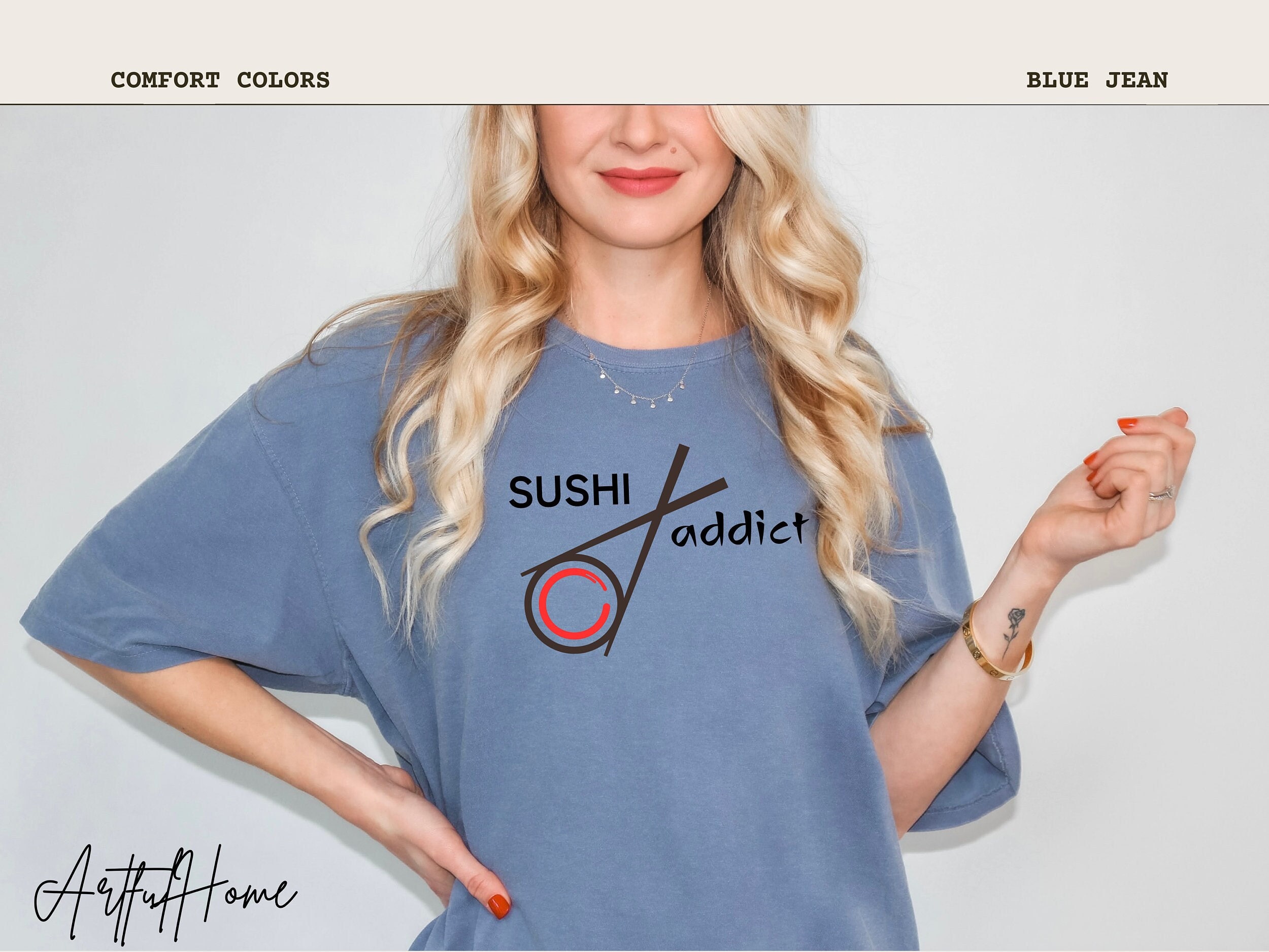 Sushi Addict Unisex Sushi Shirt Sushi Vibes Sushi Tshirt - Etsy