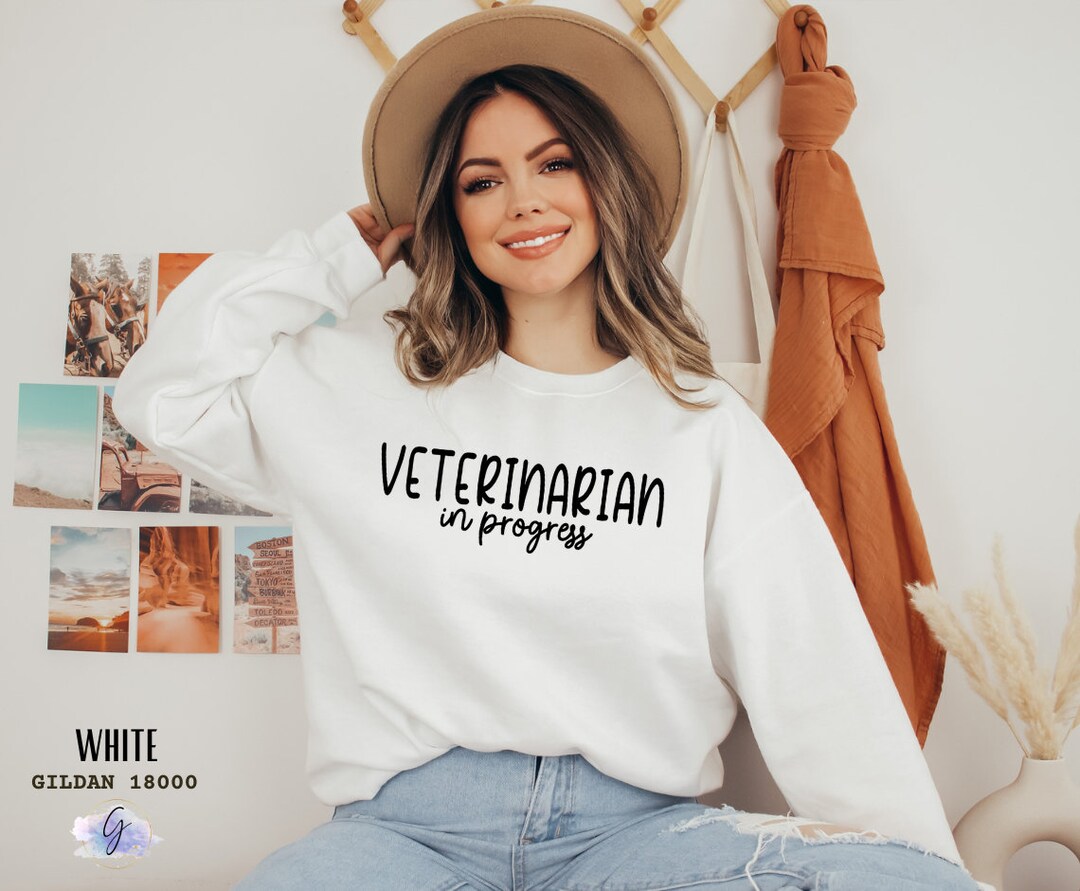 Veterinarian in Progress Shirt, Future Vet Tee, Vet Sweatshirt, Vet ...