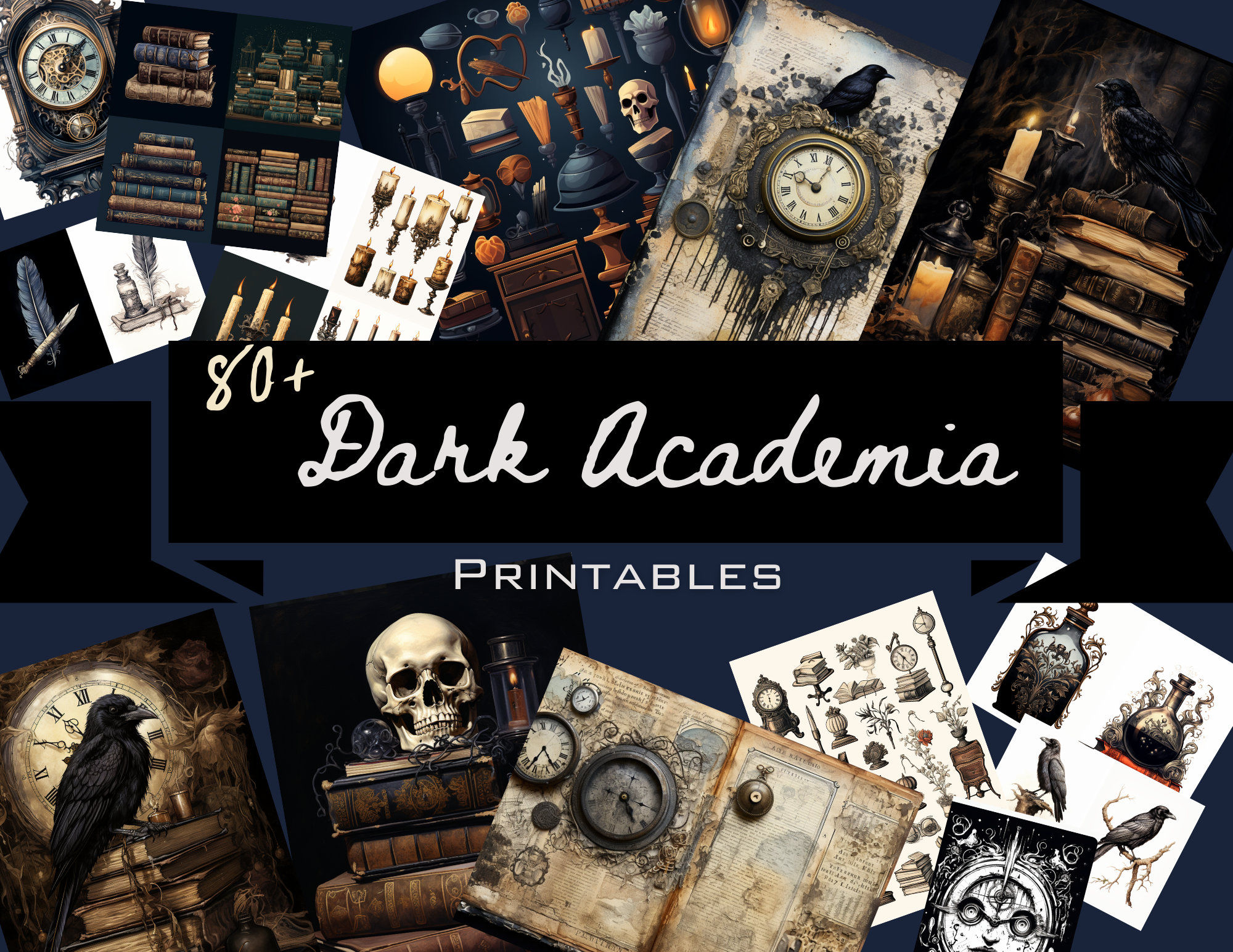 Dark Academia Printables - Etsy