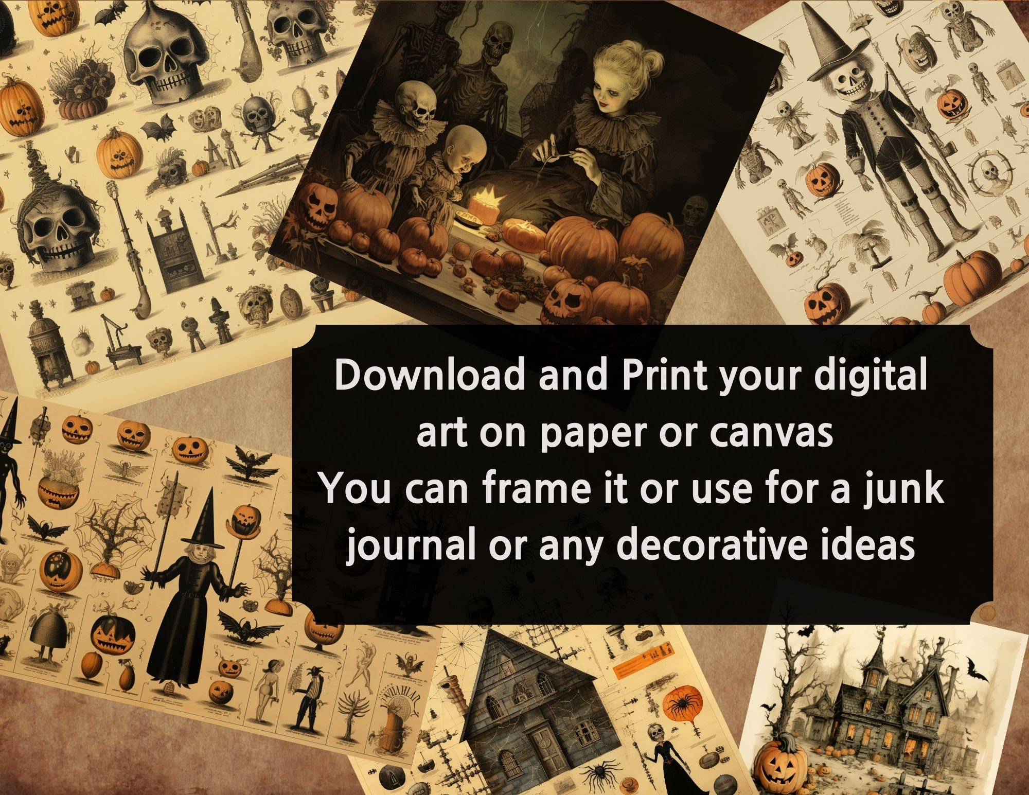 Vintage Gothic Halloween Printables - Etsy