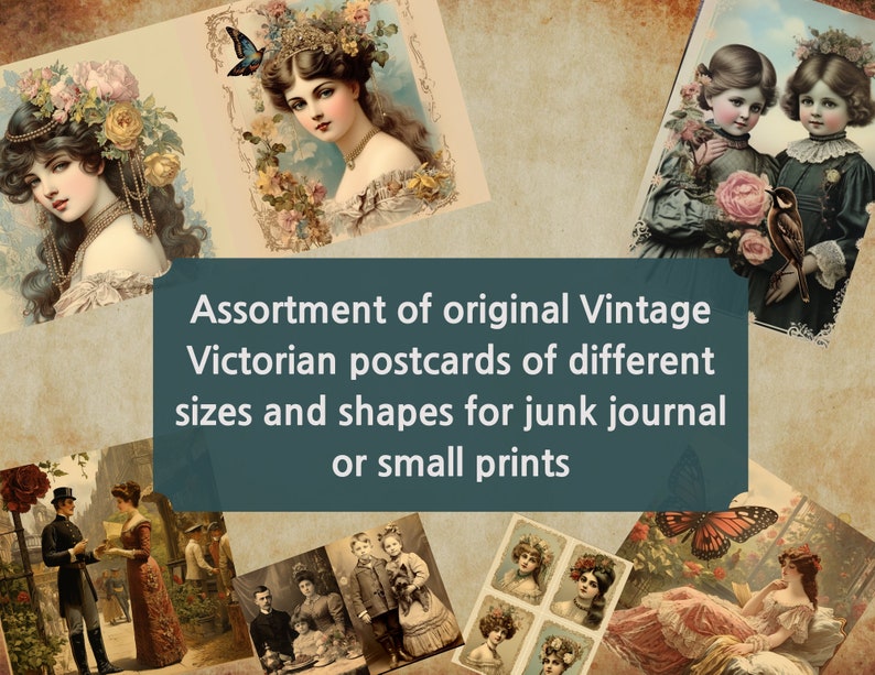 Victorian Postcards Printables - Etsy