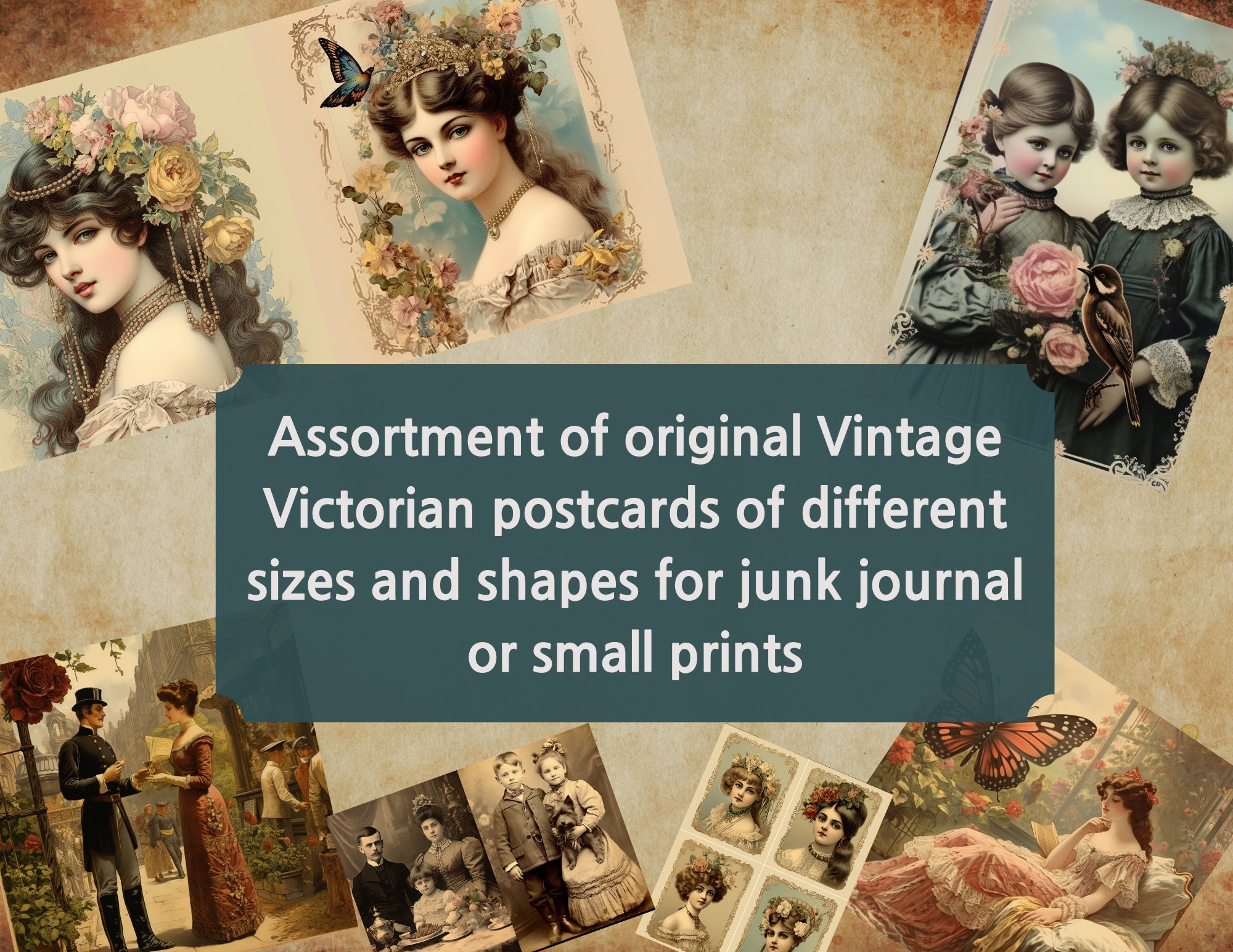 Victorian Postcards Printables - Etsy