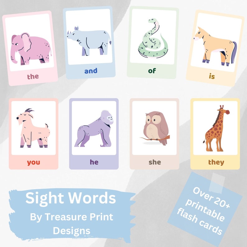 Flashcards Sight Words Printable Flashcards Teach Preschool Digital ...