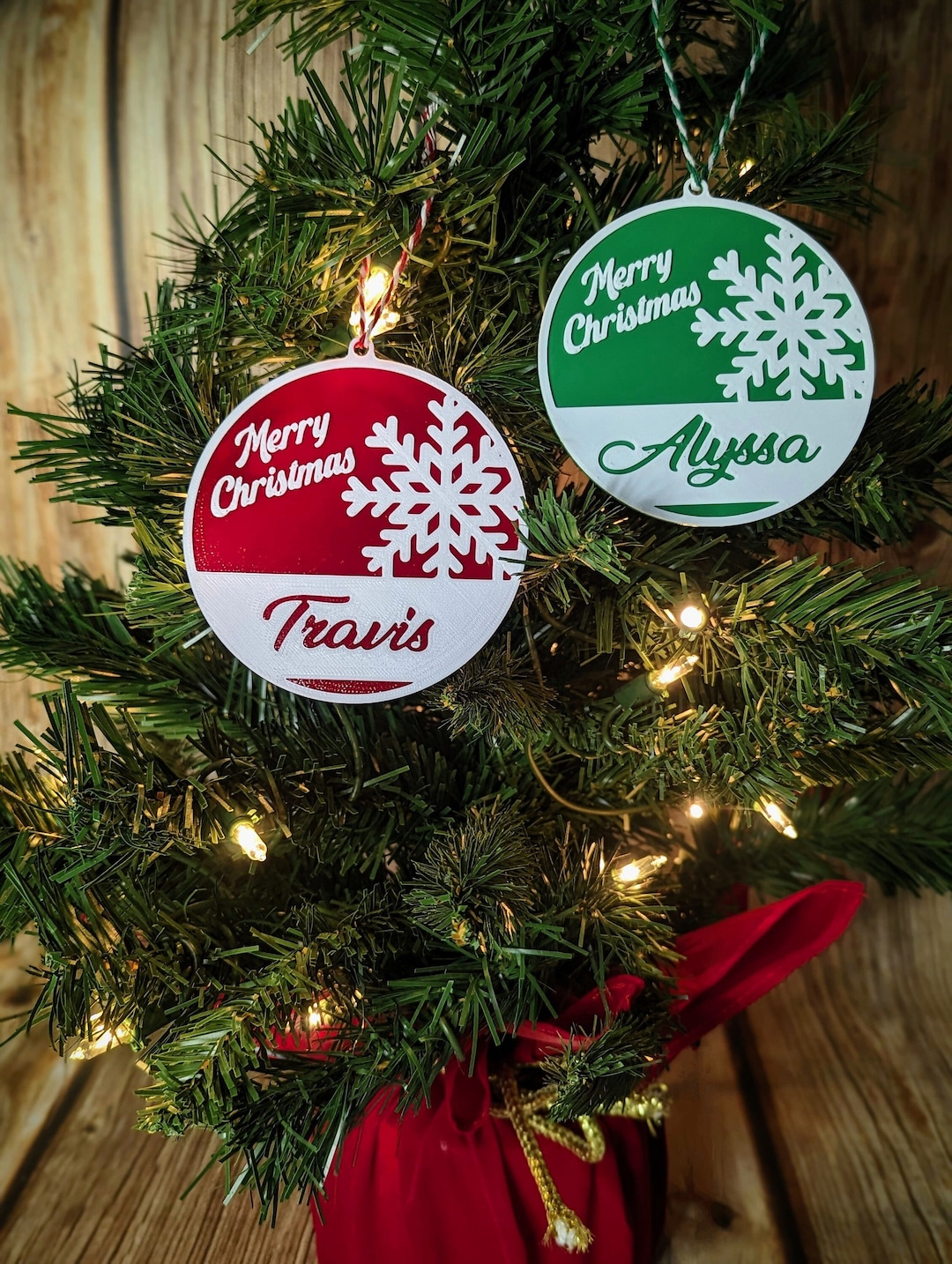 Personalized Ornament 3D Printed Ornament Custom Christmas Ornament - Etsy