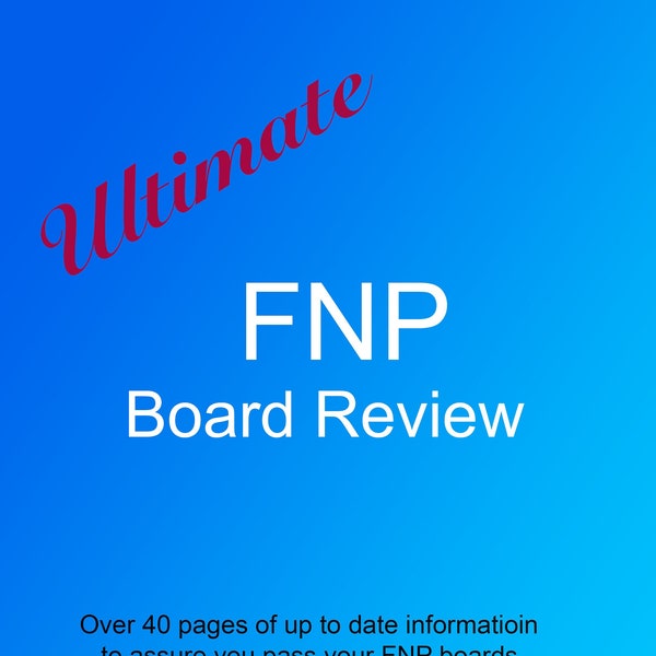 Fnp Study Guide - Etsy