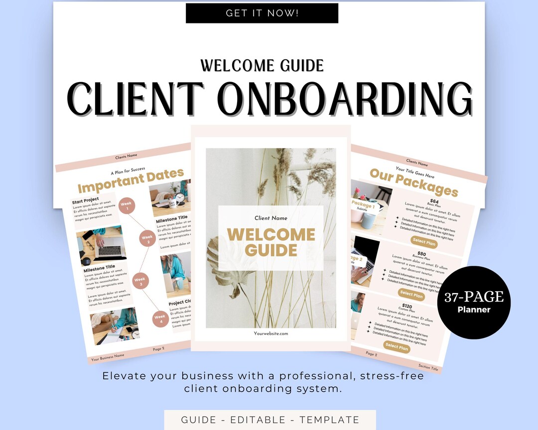 Client Onboarding Welcome Packet: New Client Guide, Coaching Onboarding, VA Client Packet ...