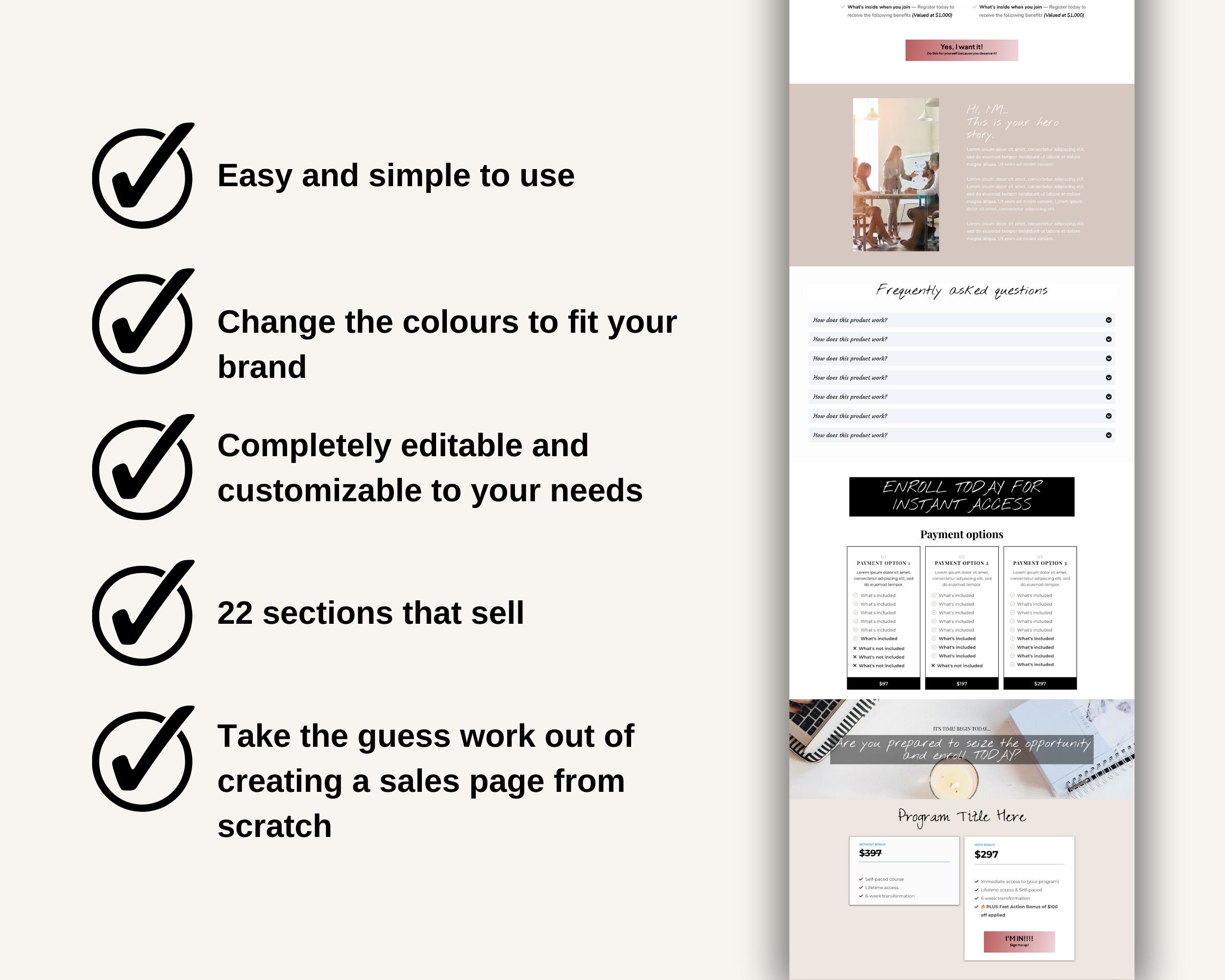 Systeme.io Sales Page, Template, Website, Landing Page, Sales Funnel ...