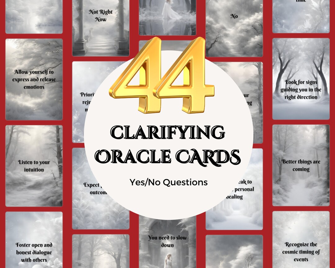 Printable Clarifying Oracle Cards, Yes and No Questions, Oracle Deck ...