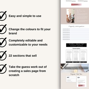 Systeme.io Sales Page Template: Customizable Landing Page - Etsy