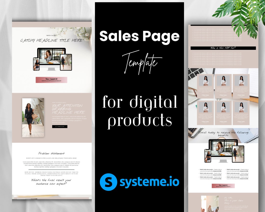 Systeme.io Sales Page, Template, Website, Landing Page, Sales Funnel ...