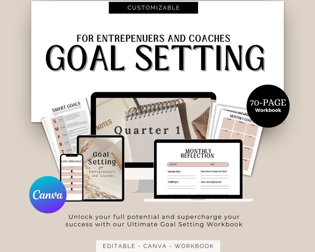 Goal Setting Workbook for Entrepreneurs & Coaches, Planner, Habit ...