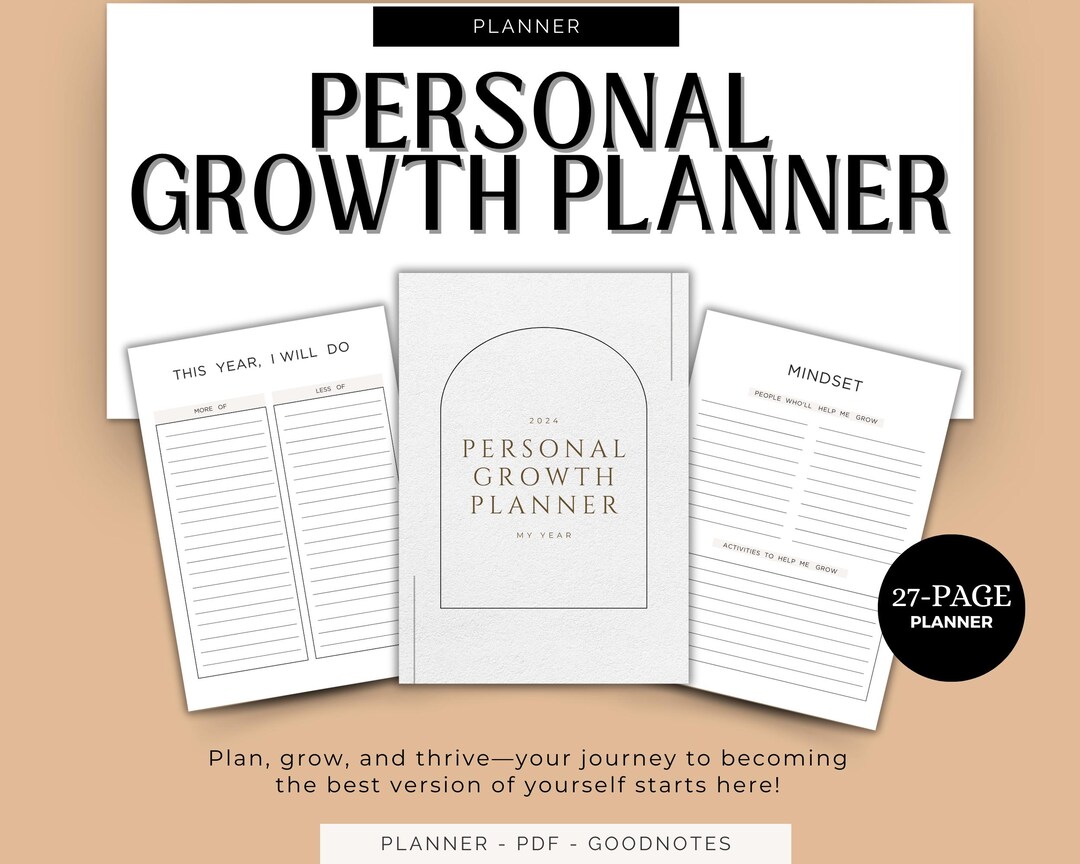 Personal Growth Planner, Goal Setting Workbook, Habit Tracker, Daily ...