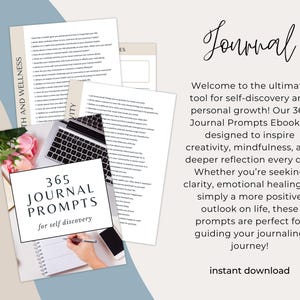365 Journal Prompts for Self-discovery: Mindfulness & Growth (PDF) - Etsy