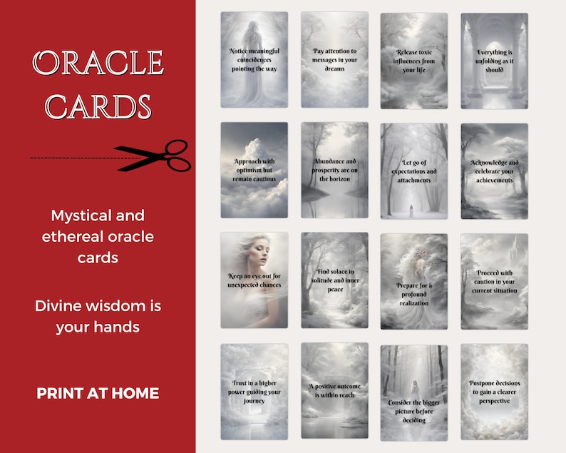 Printable Clarifying Oracle Cards, Yes and No Questions, Oracle Deck ...