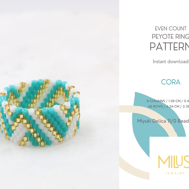 Peyote Even Ring Pattern - Etsy