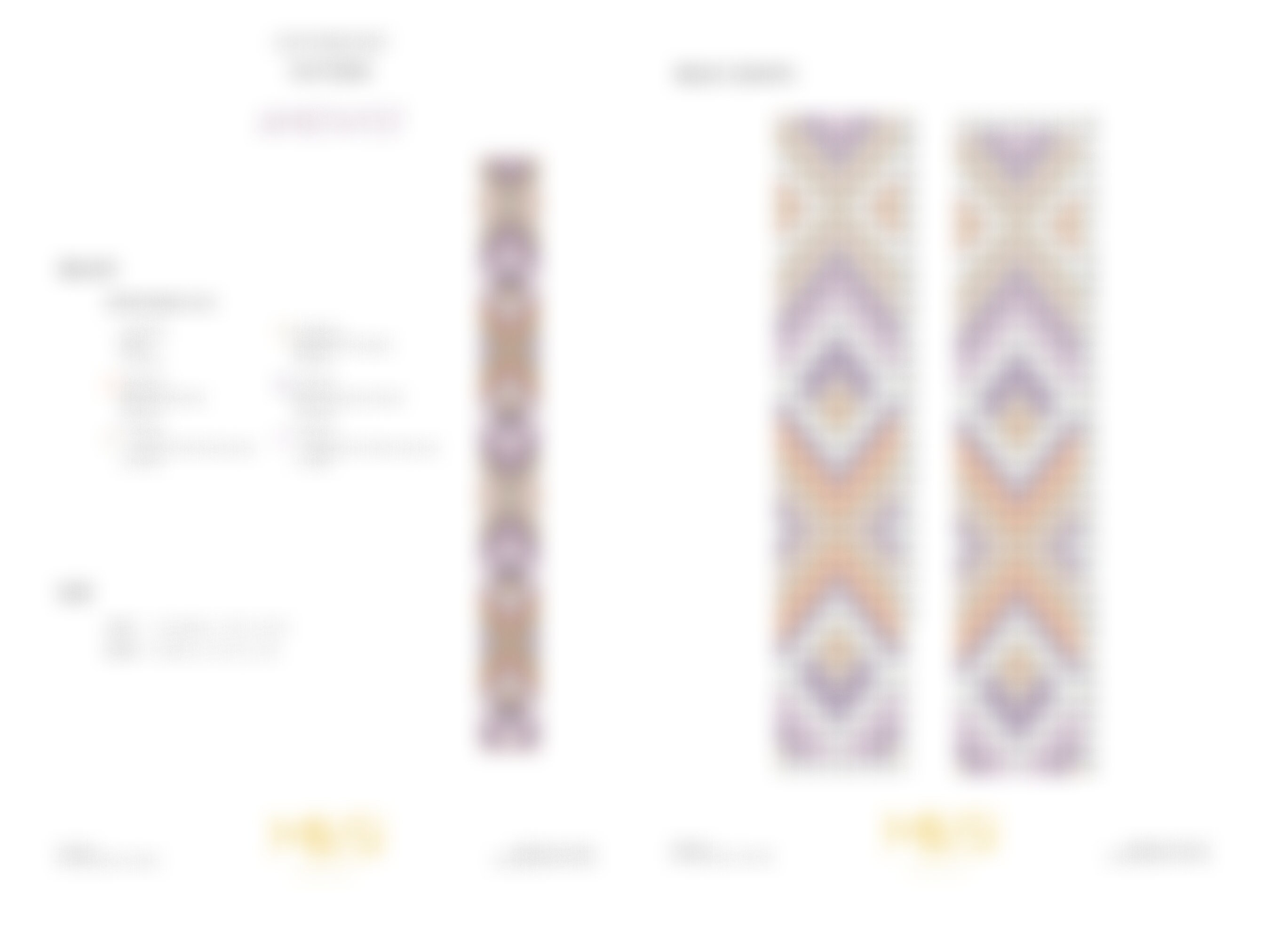 Set of 3 Patterns Loom Bracelet Patterns, Even Count Peyote Ring ...