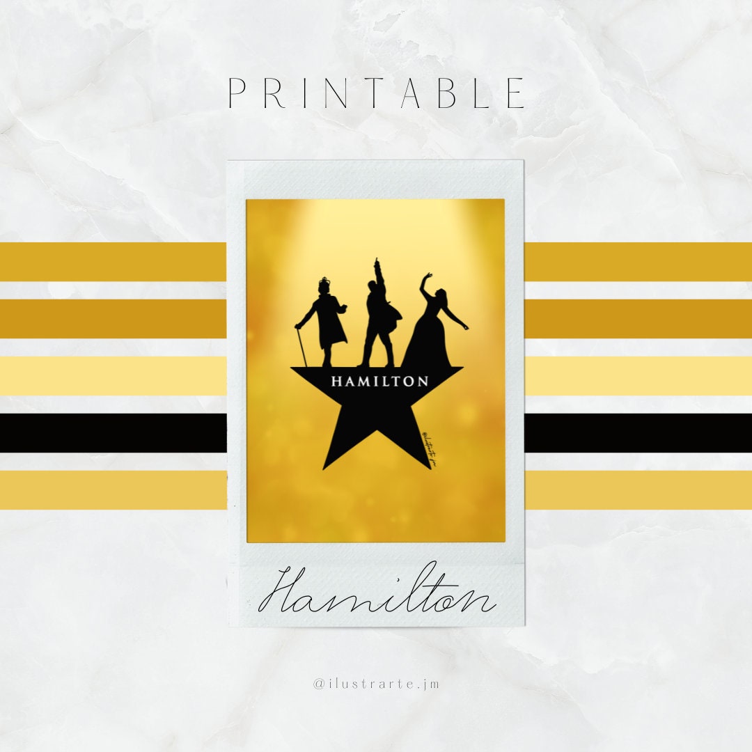 Printable Hamilton Musical Poster Illustration / Printable Hamilton Musical Poster - Etsy