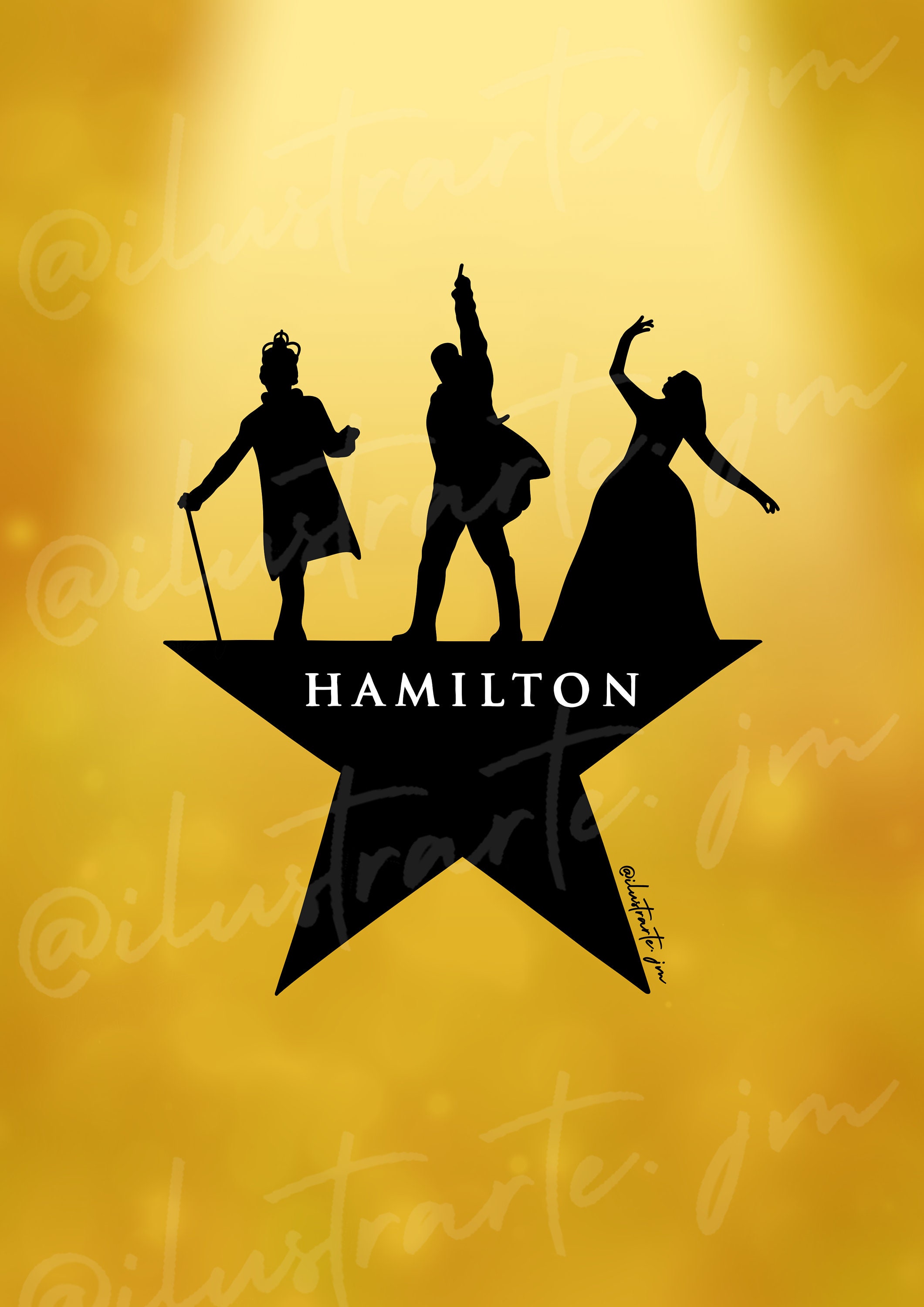 Printable Hamilton Musical Poster Illustration / Printable Hamilton Musical Poster - Etsy