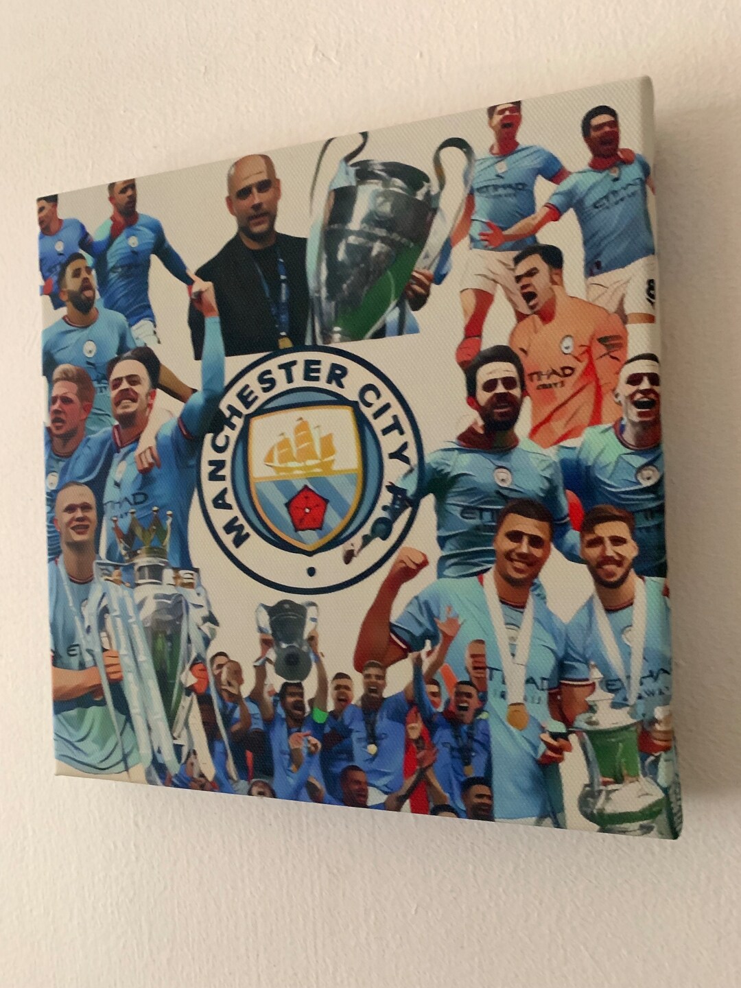 Man City Treble Winning 2022/23 Canvas Print - Etsy