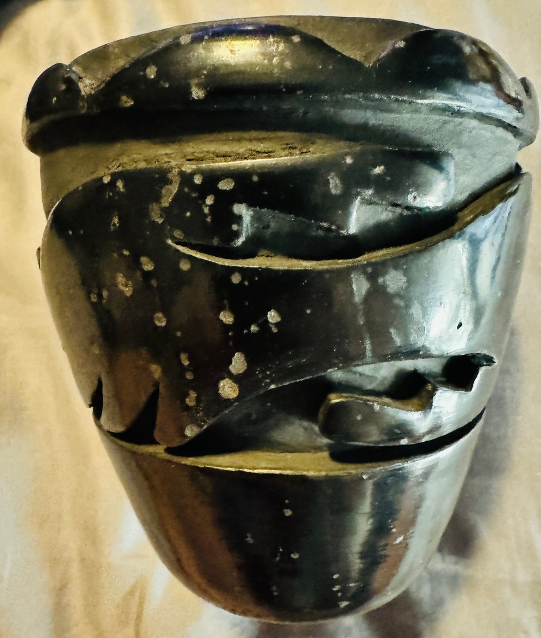 Santa Clara Pueblo Blackware Avanyu, Mida Tafoya - Etsy