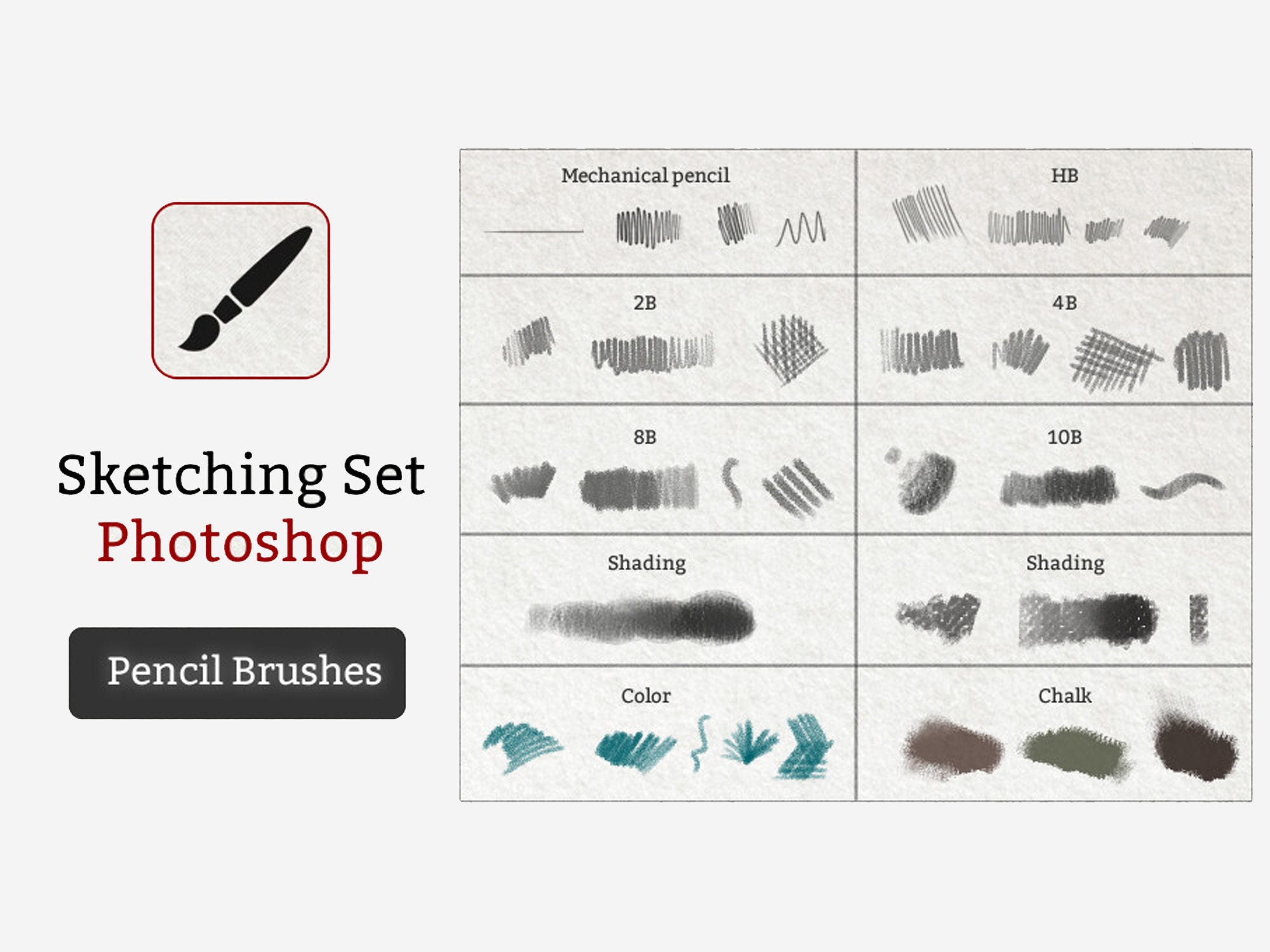 Sketching Photoshop Brushes, Pencil Effect Brushes, Pencil Brushes ...