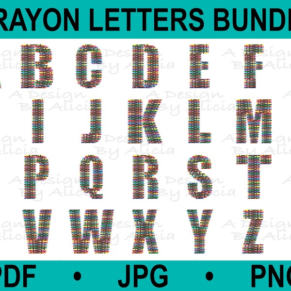 Crayon Letter - Etsy UK