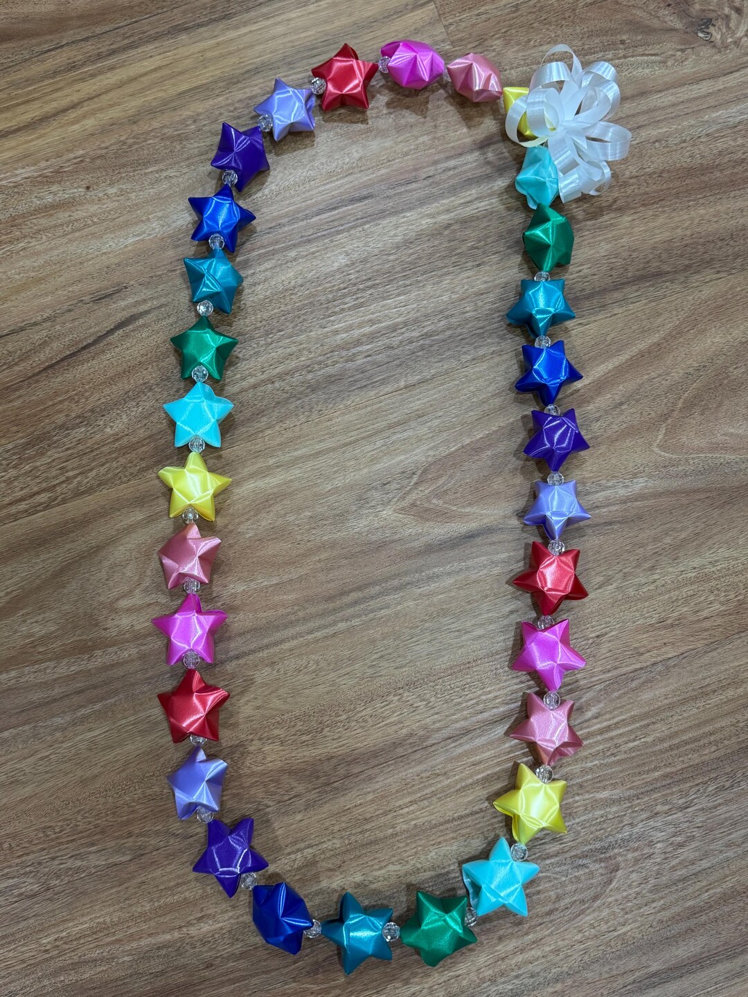Rainbow Lucky Star Lei for Graduation, Sports Teams, End of Season or ...