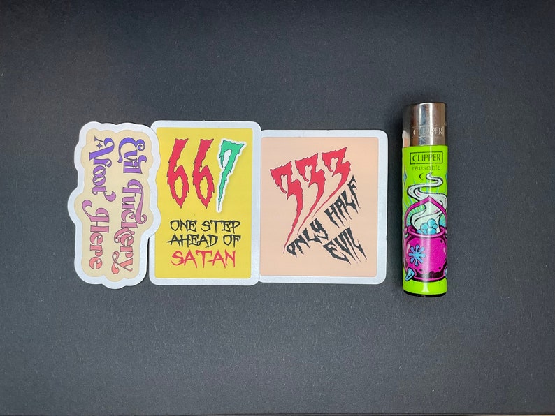 Evil Fckery Afoot Here Sticker Pack, Pack of 3 Pastel Goth/cute Evil ...