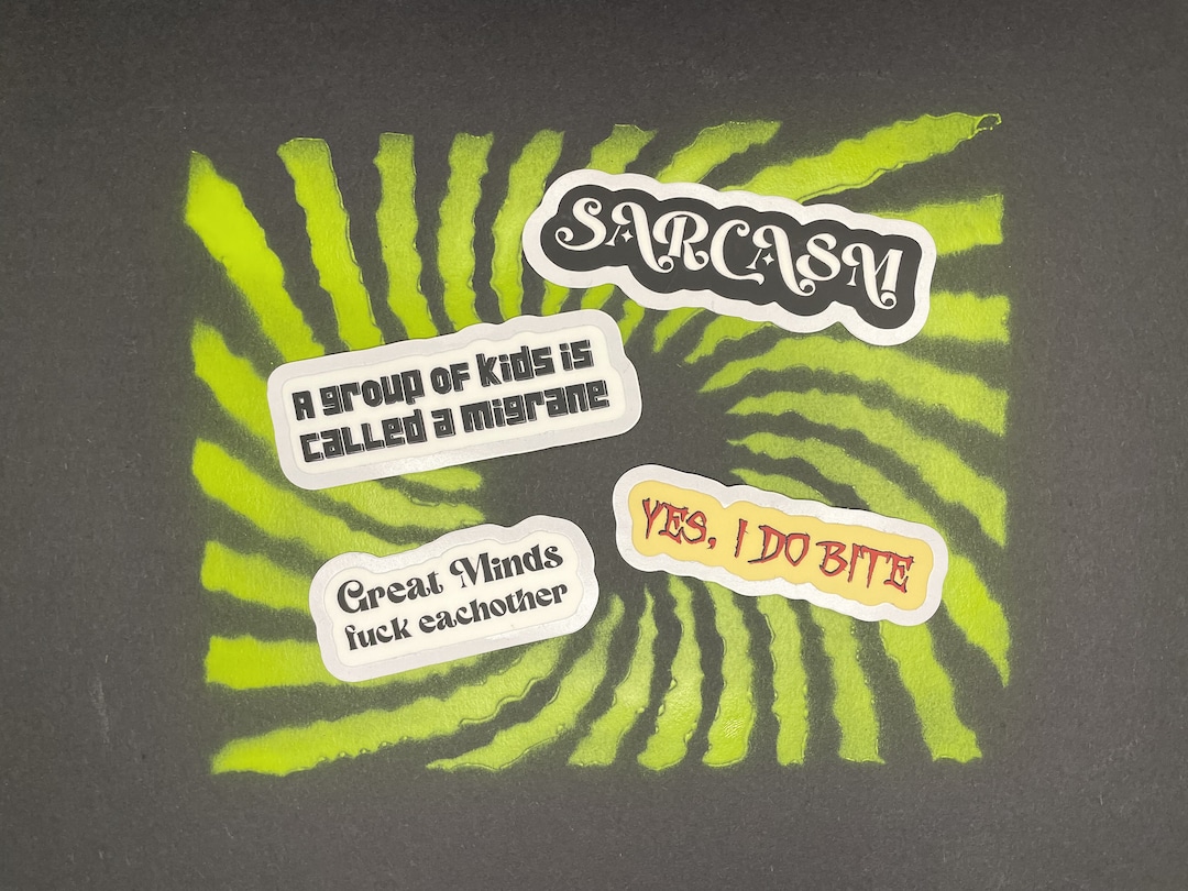 Yes, I Do Bite Sticker Pack, Pack of 4 Sarcastic & Bold Stickers, Cute ...