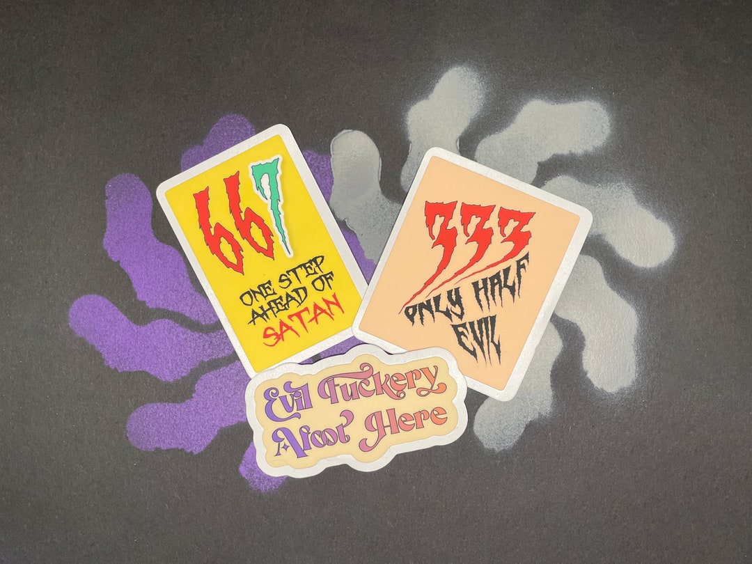 Evil Fckery Afoot Here Sticker Pack, Pack of 3 Pastel Goth/cute Evil ...