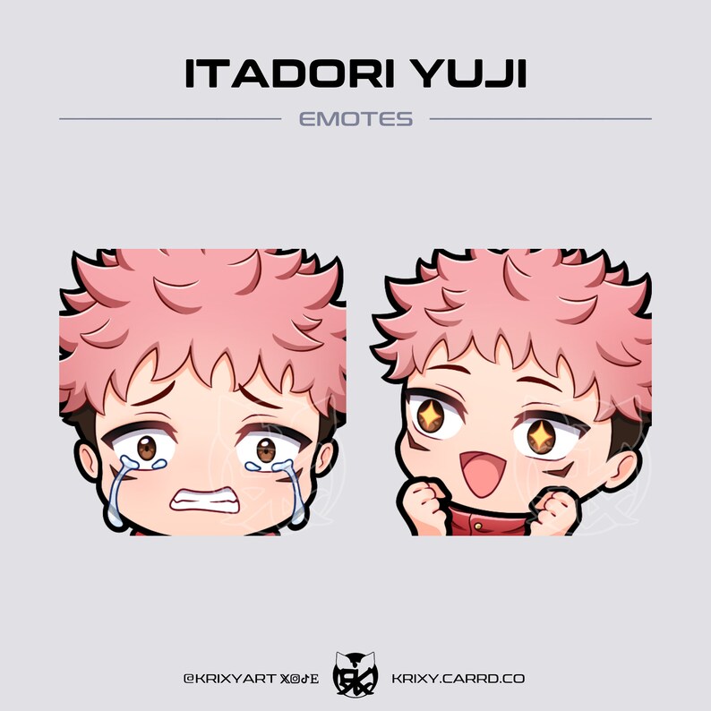 Itadori Yuji Emotes twitch/discord/youtube Jujutsu Kaisen - Etsy Australia