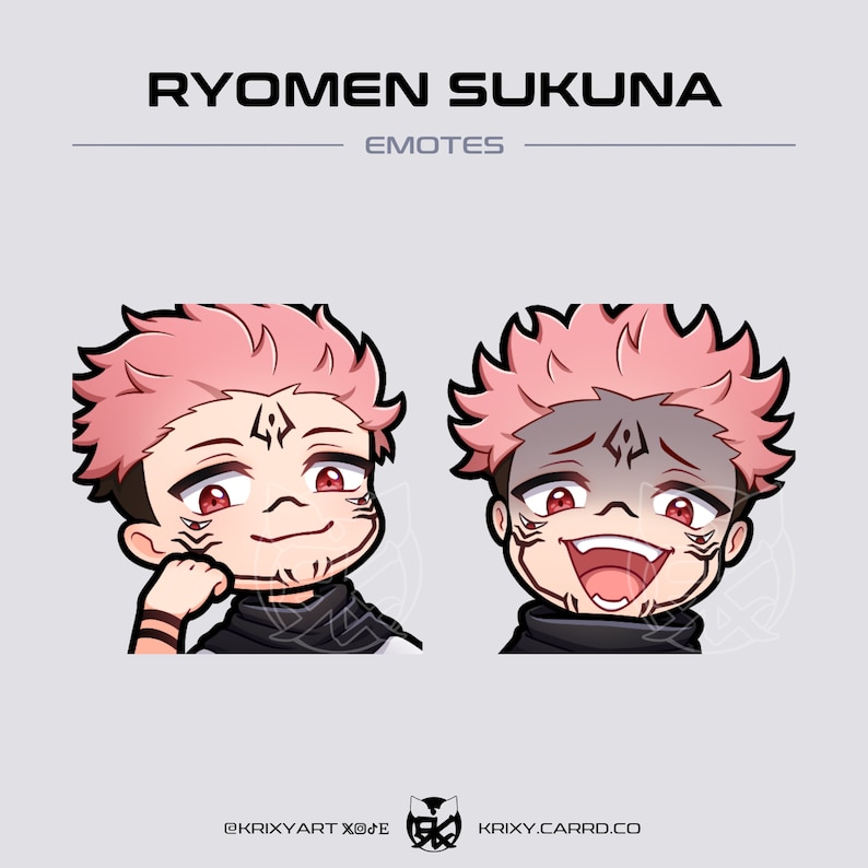 Chibi Anime Sorcerer Curse Emote Pack [twitch/discord/youtube] - Etsy