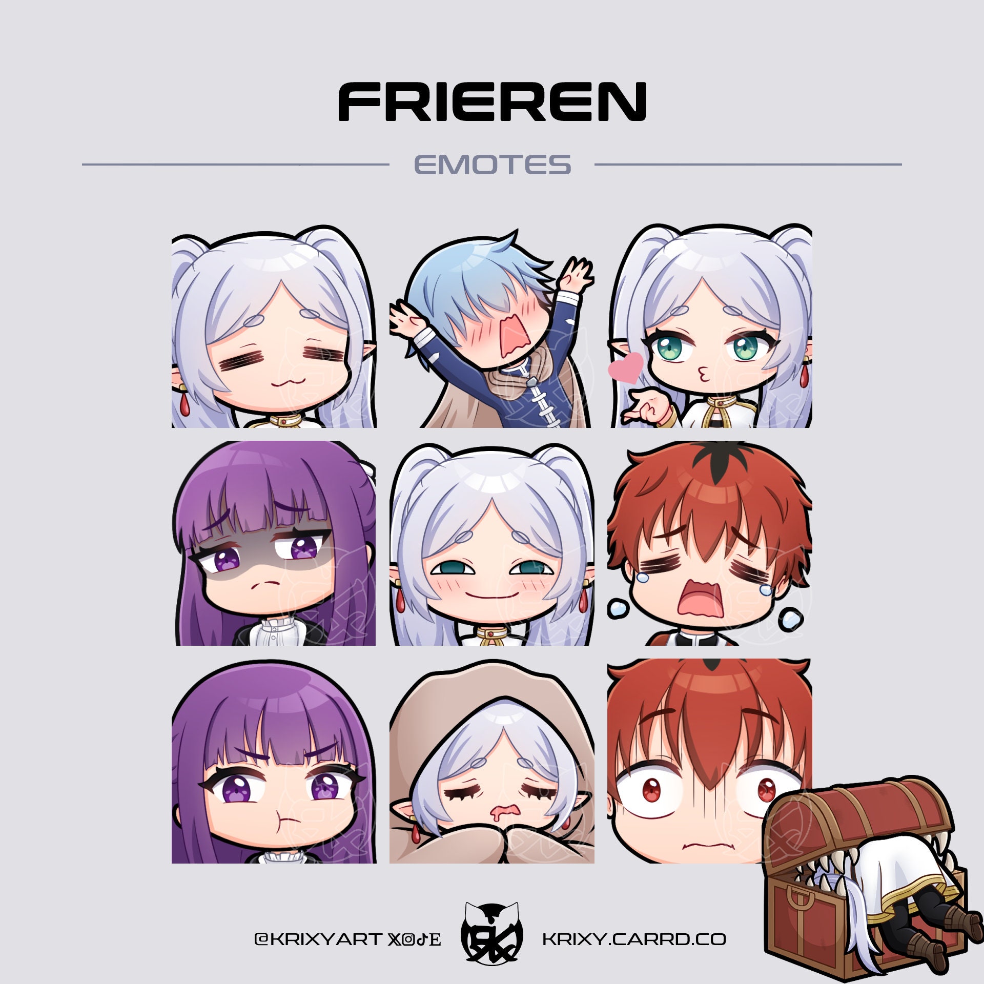 Frieren Emotes twitch/discord - Etsy