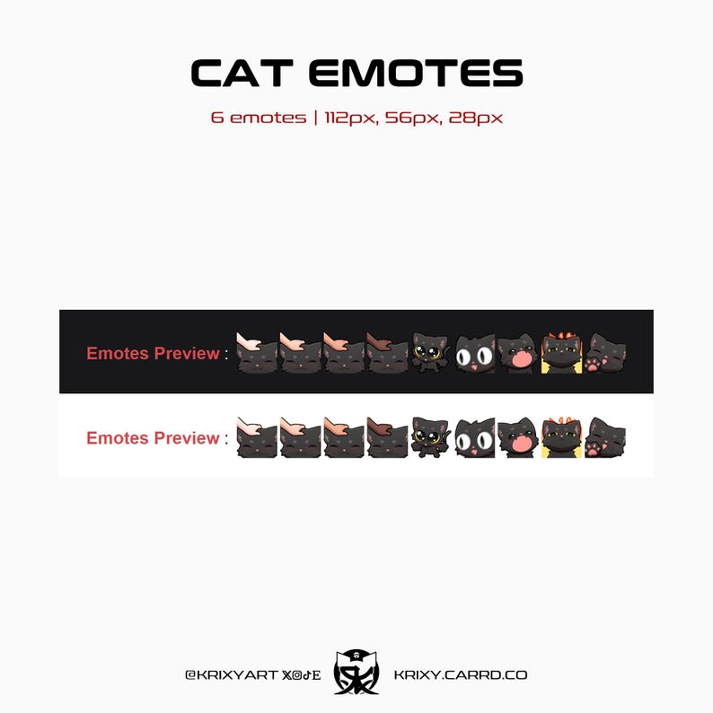 Black Cat ANIMATED Emotes Pack 2 | Twitch, Discord, Youtube, Tiktok ...