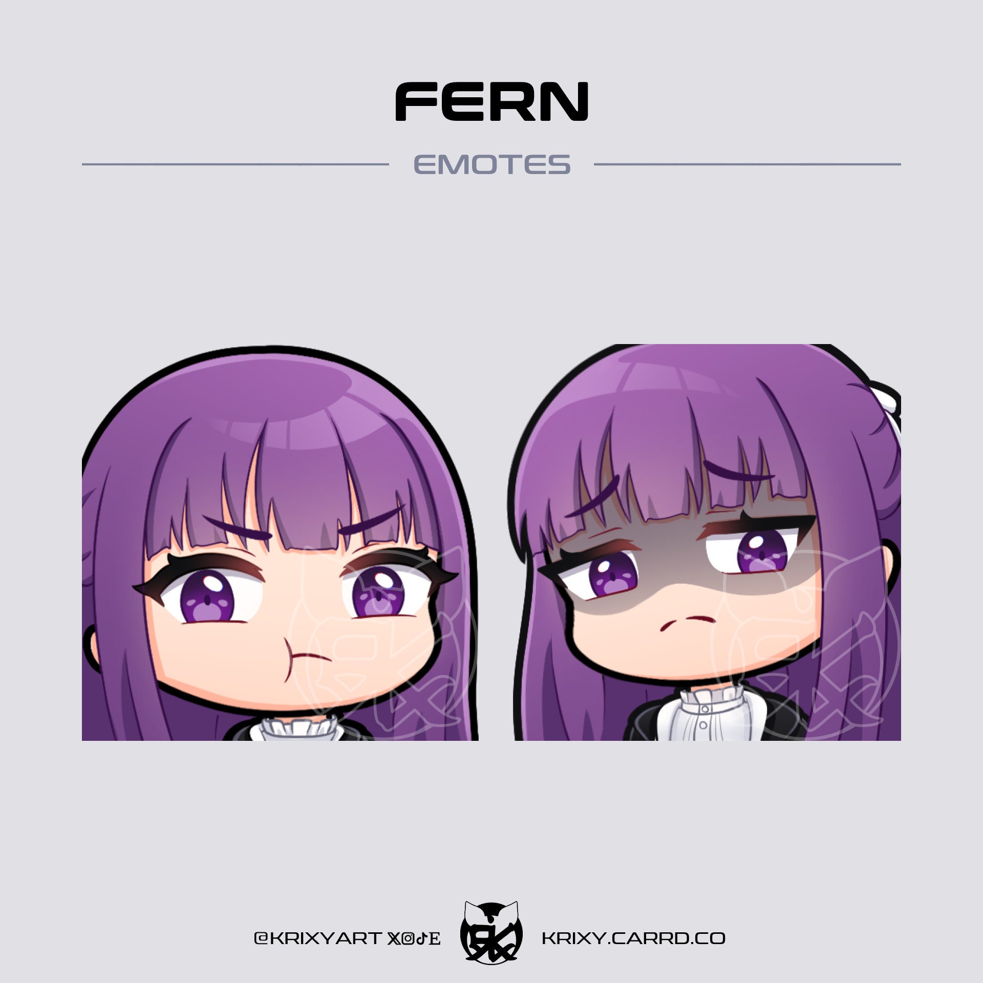 Fern Emotes twitch/discord Frieren - Etsy