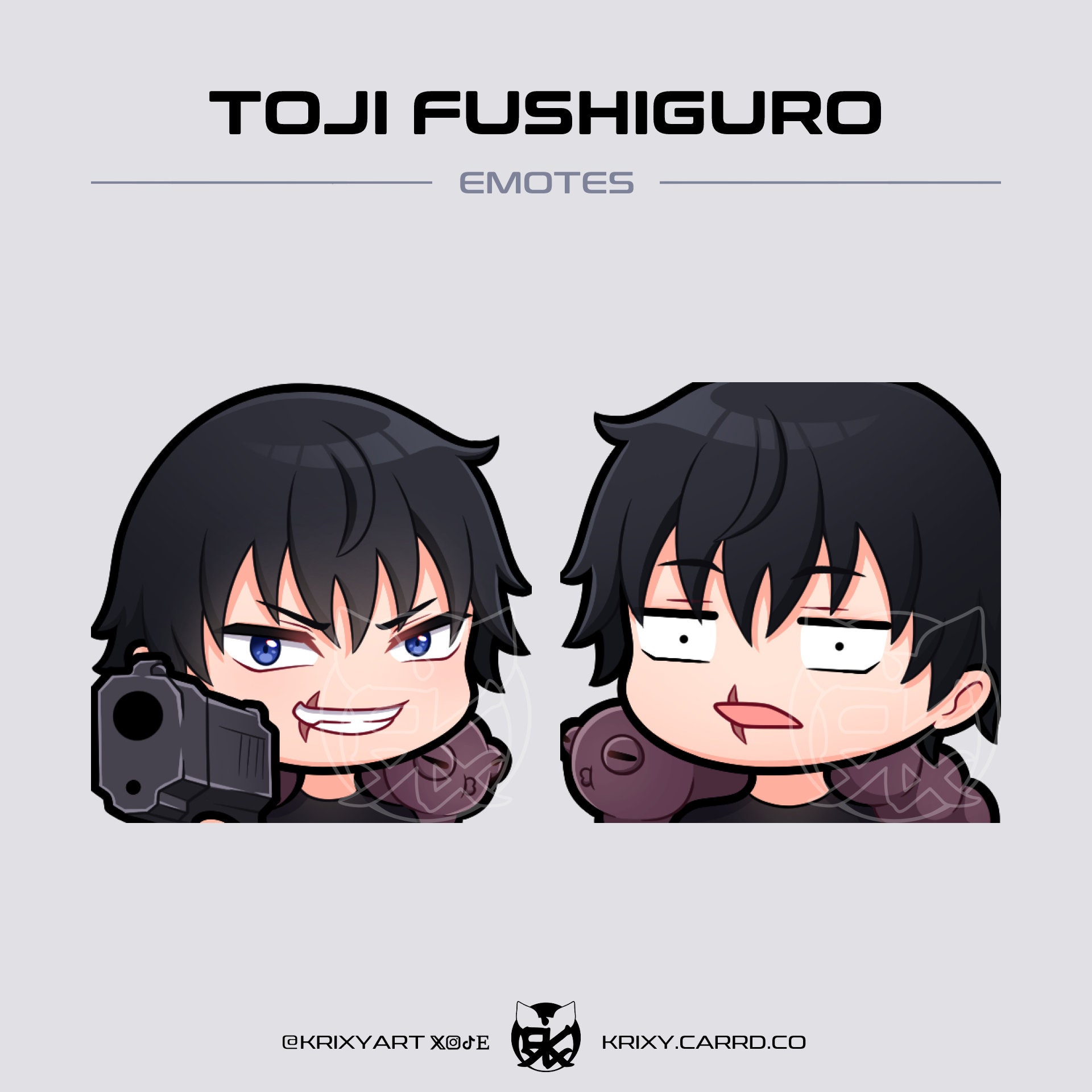 Chibi Anime Sorcerer Curse Emote Pack [twitch/discord/youtube] - Etsy