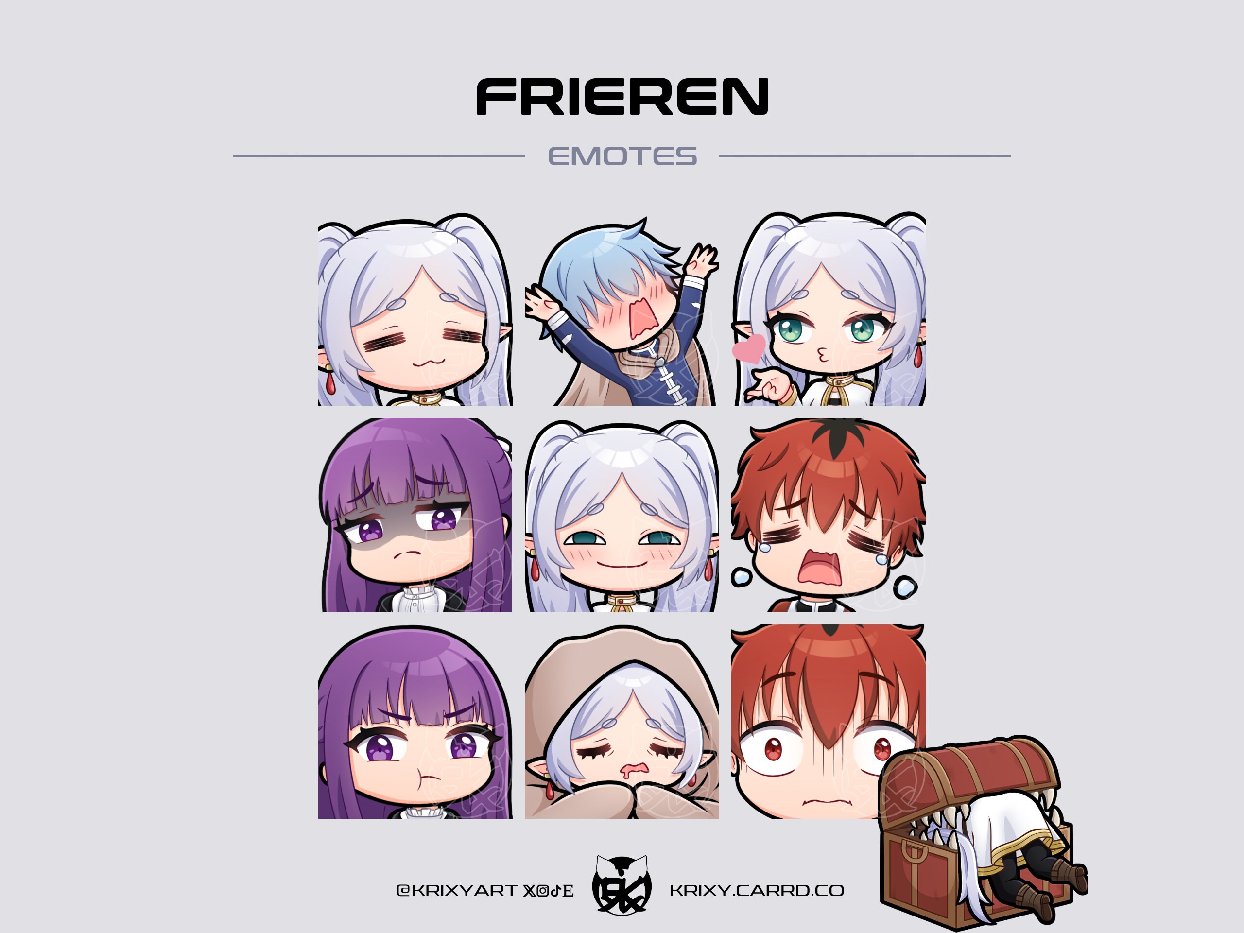 Frieren Emotes twitch/discord - Etsy