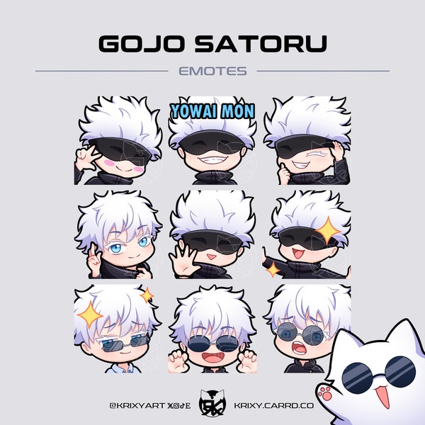 Chibi Anime Sorcerer Curse Emote Pack twitch/discord/youtube - Etsy