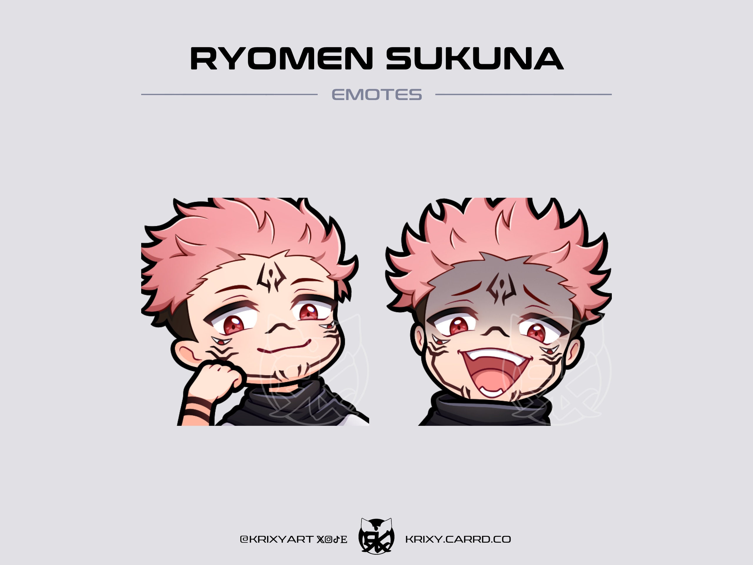 Chibi Anime Sorcerer Curse Emote Pack [twitch/discord/youtube] - Etsy